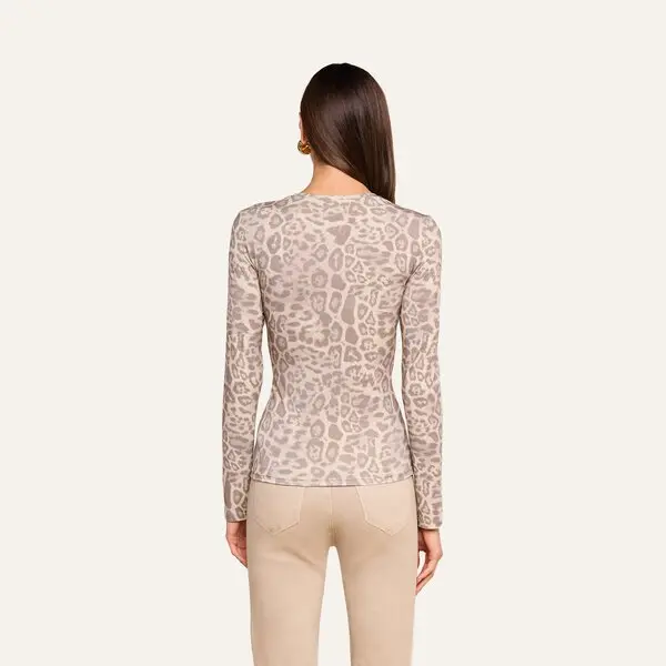 L'Agence Tess Printed Long Sleeve T-shirt