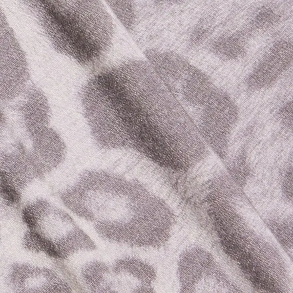 L'Agence Sleeveless Turtleneck In Grey Leopard Print - Grey Multi Patch Leopard