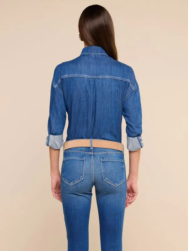 L'Agence Jorah Oversized Featherweight Denim Shirt