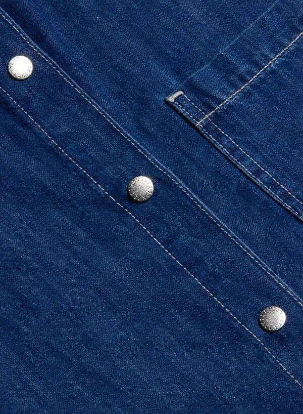 L'Agence Jorah Oversized Featherweight Denim Shirt