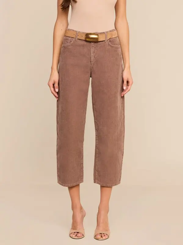 L'Agence Mallis Corduroy Bow-leg Pants