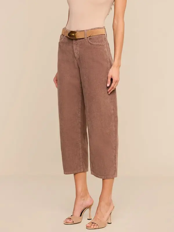 L'Agence Mallis Corduroy Bow-leg Pants