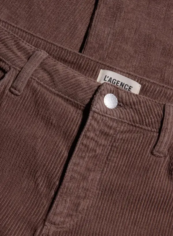 L'Agence Mallis Corduroy Bow-leg Pants