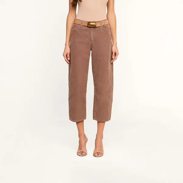 L'Agence Mallis Corduroy Bow-leg Pants - Cardamom