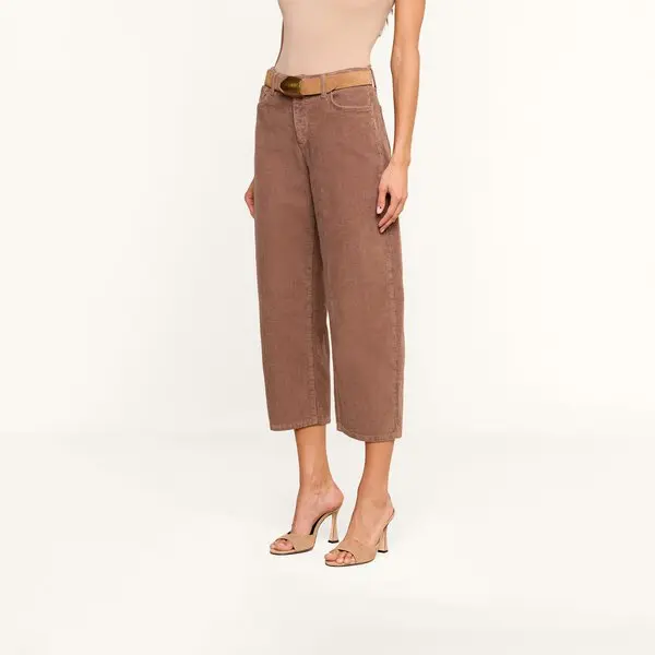 L'Agence Mallis Corduroy Bow-leg Pants - Cardamom
