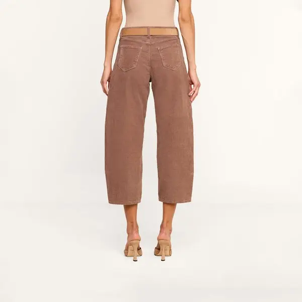 L'Agence Mallis Corduroy Bow-leg Pants - Cardamom