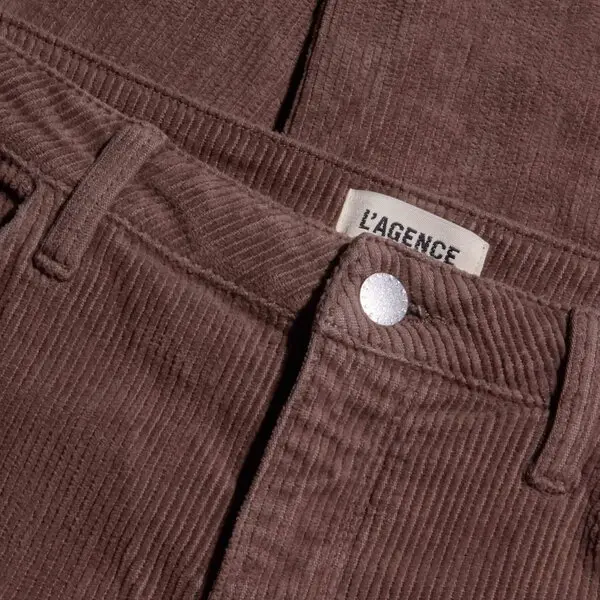 L'Agence Mallis Corduroy Bow-leg Pants - Cardamom