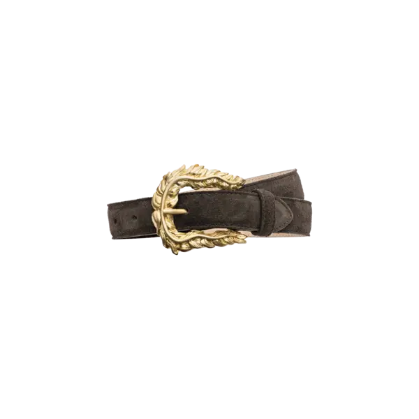 L'Agence Sedaris Suede Belt - Chocolate Suede