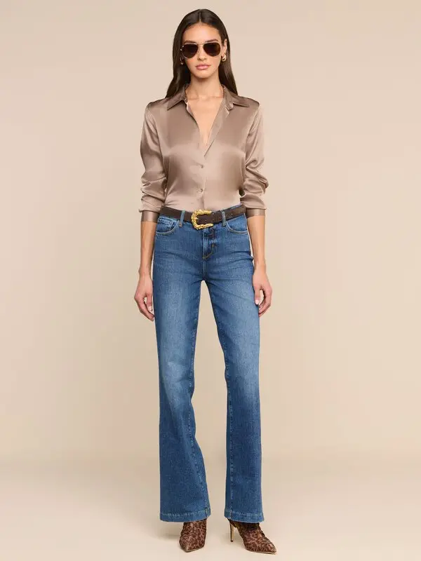 L'Agence Tyler Silk Blouse Top