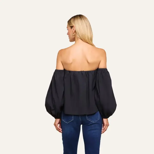 L'AGENCE Sarai Off-the-shoulder Top - Black