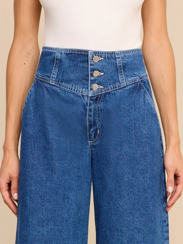 L'Agence Sonja Corset Jean Wide Leg