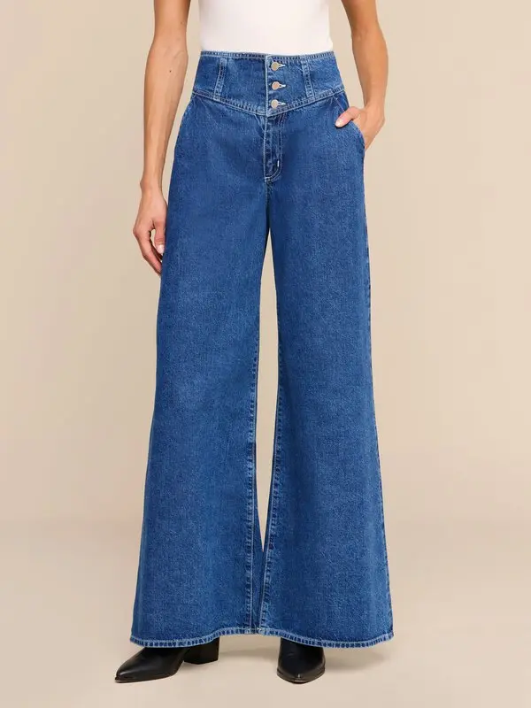 L'Agence Sonja Corset Jean Wide Leg