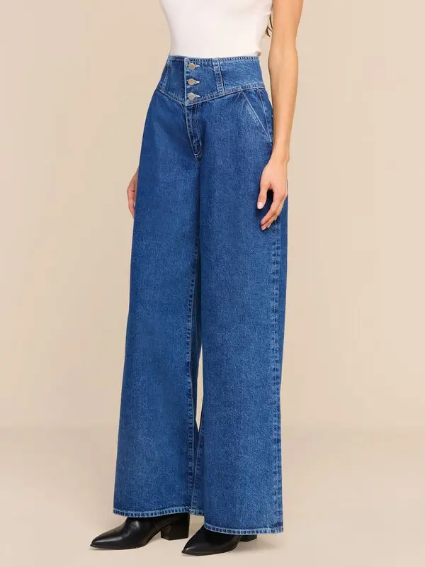 L'Agence Sonja Corset Jean Wide Leg
