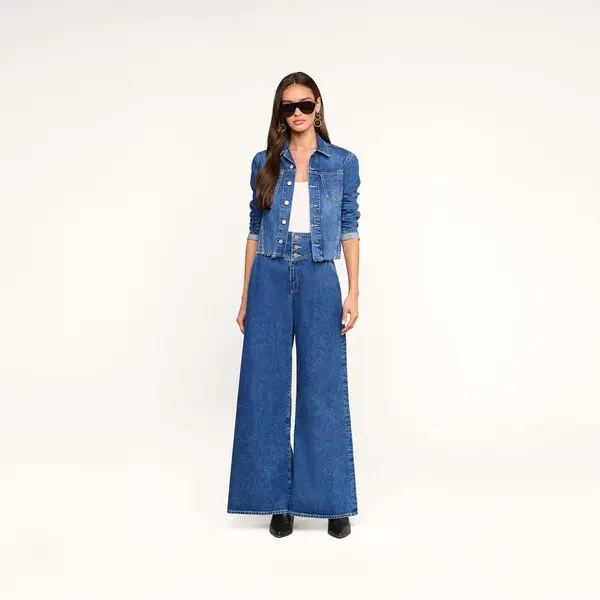 L'Agence Sonja Corset Jean Wide Leg - Atlantis