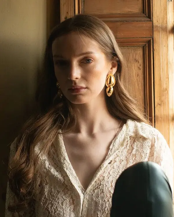 LINA HERNÁNDEZ Cosmic Egg Large Drop Earrings