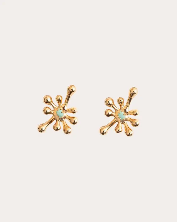 LINA HERNÁNDEZ Emerald Aureliana Stud Earrings