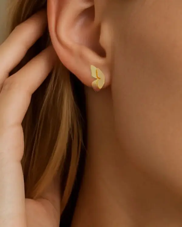 LINA HERNÁNDEZ Alma Butterfly Wing Small Stud Earrings