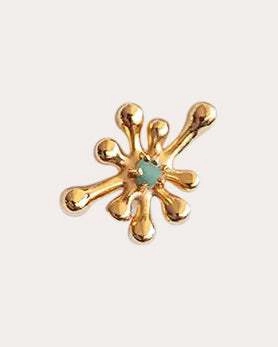 LINA HERNÁNDEZ Emerald Aureliana Mini Stud Earrings