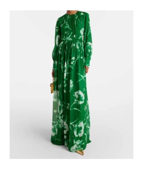 Erdem Floral Silk Voile Maxi Gown