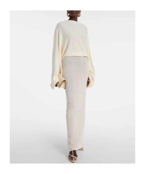 AYA MUSE Open-back Sheer Maxi Dress