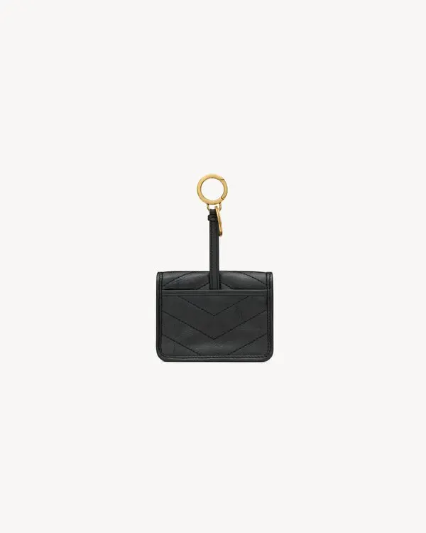 Saint Laurent Niki Charm Pouch In Vintage Leather