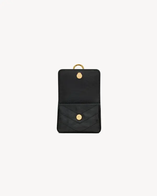 Saint Laurent Niki Charm Pouch In Vintage Leather