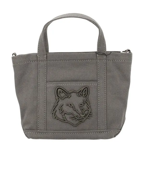Maison Kitsuné Fox Head Embroidered Tote Bag