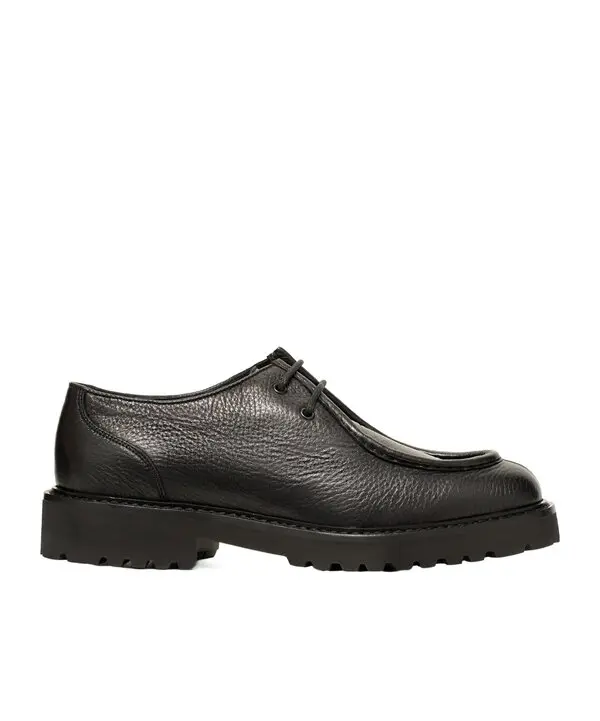 DOUCAL'S Grained Leather Derby Shoes
