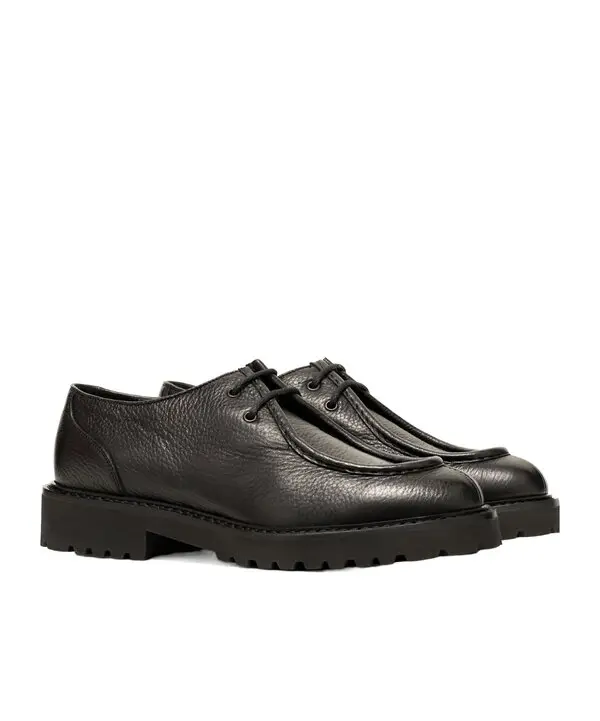 DOUCAL'S Grained Leather Derby Shoes