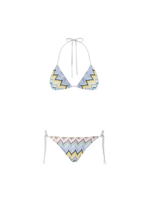 Missoni Zigzag Knit Triangle Bikini - Multi-color