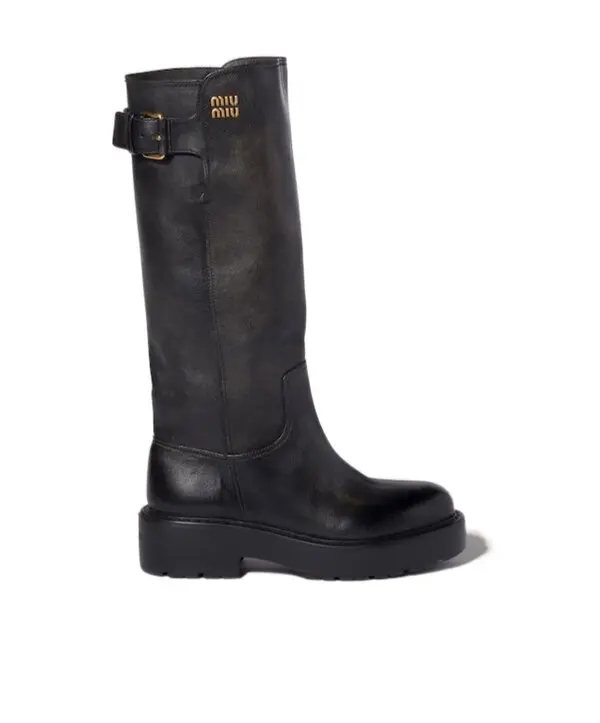 Miu Miu Knee-high Leather Boots