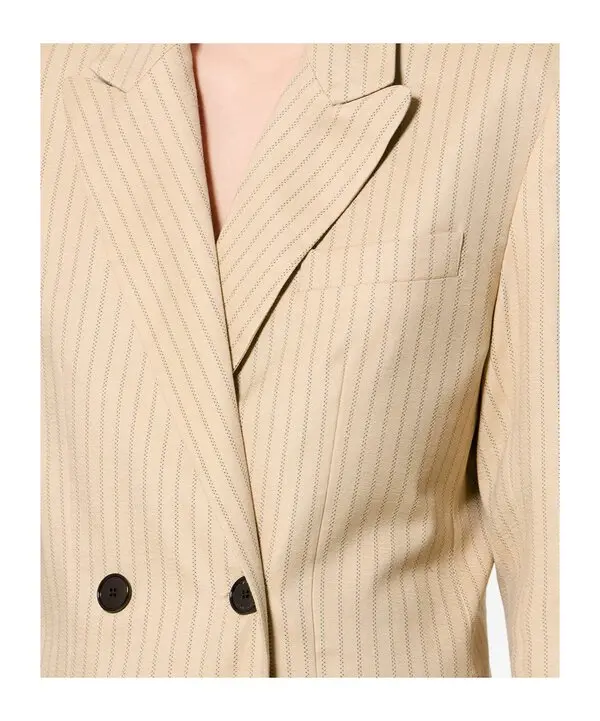 Isabel Marant Étoile Ranya Double-breasted Pinstripe Blazer