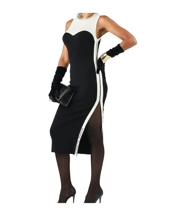 Elisabetta Franchi Sleeveless Dress With Side Slits