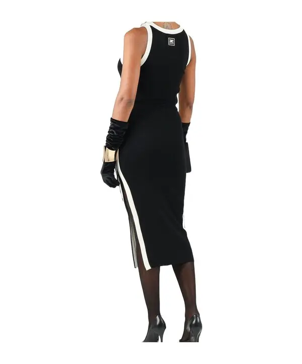 Elisabetta Franchi Sleeveless Dress With Side Slits