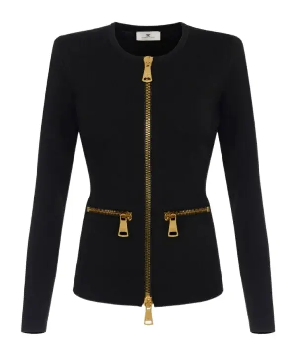 Elisabetta Franchi Zip-up Knit Top
