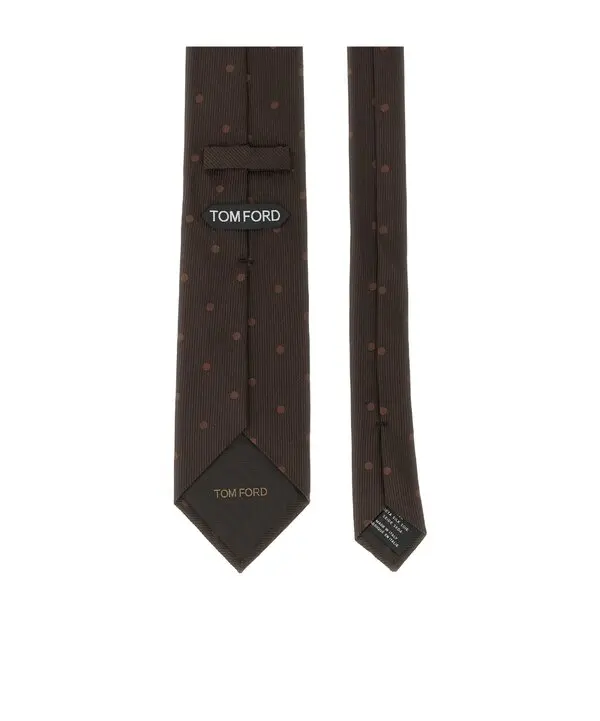 TOM FORD Polka-dot Ribbed Neck Tie
