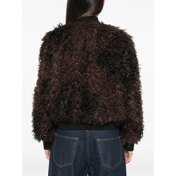 Sacai Zip-up Long-sleeve Bomber Jacket - Brown