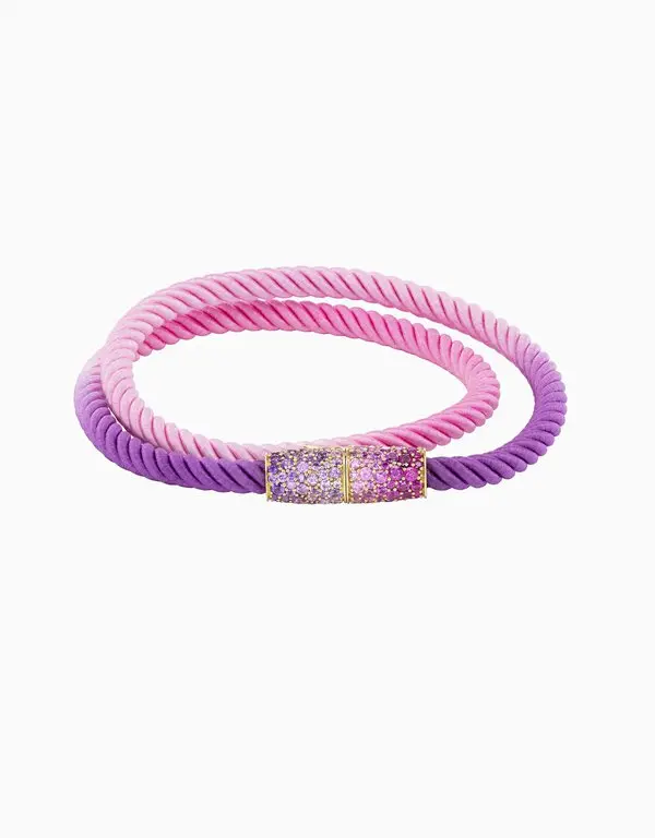 EMILY P. WHEELER Silk Wrap Bracelet With Sapphires - Pink