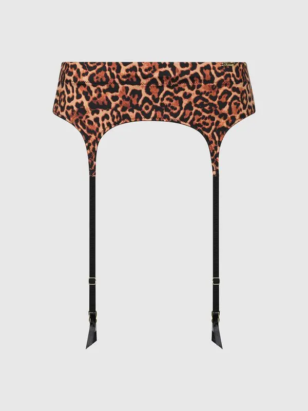 Frederick's Of Hollywood Rising Star Garter - Leopard