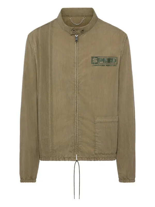 MAISON MARGIELA Speed Graphic Stand-collar Zip-front Jacket