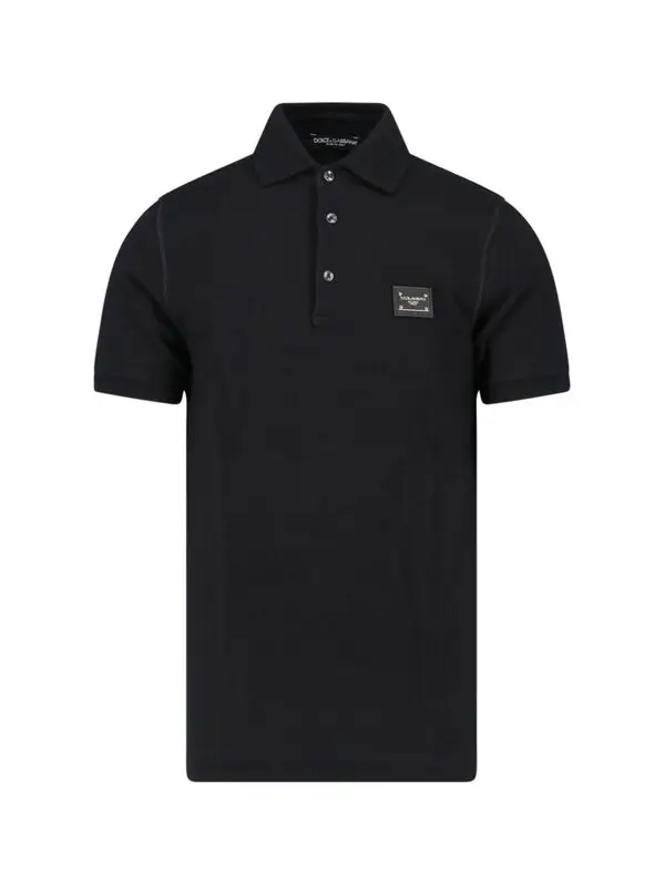 Dolce & Gabbana Short-sleeve Polo Shirt - Black