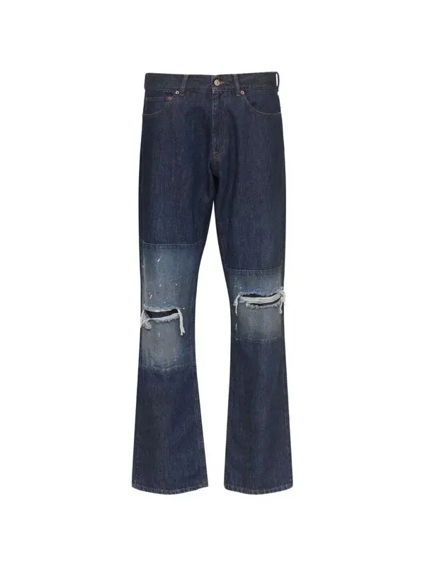 MAISON MARGIELA 5-pocket" Flare Jeans With Knee Slits - Blue