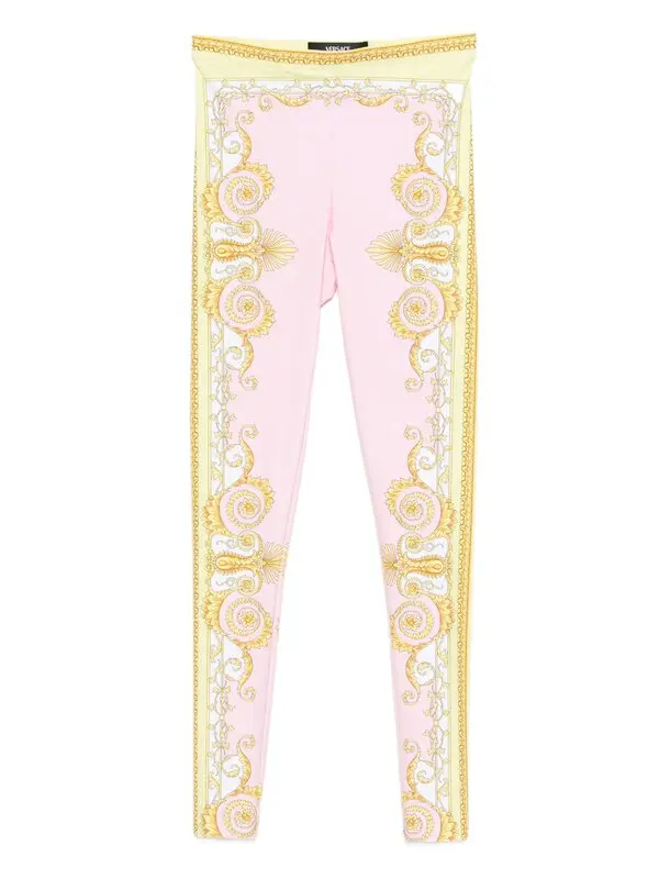 Versace Spring Baroque Print Elastic Waist Trousers