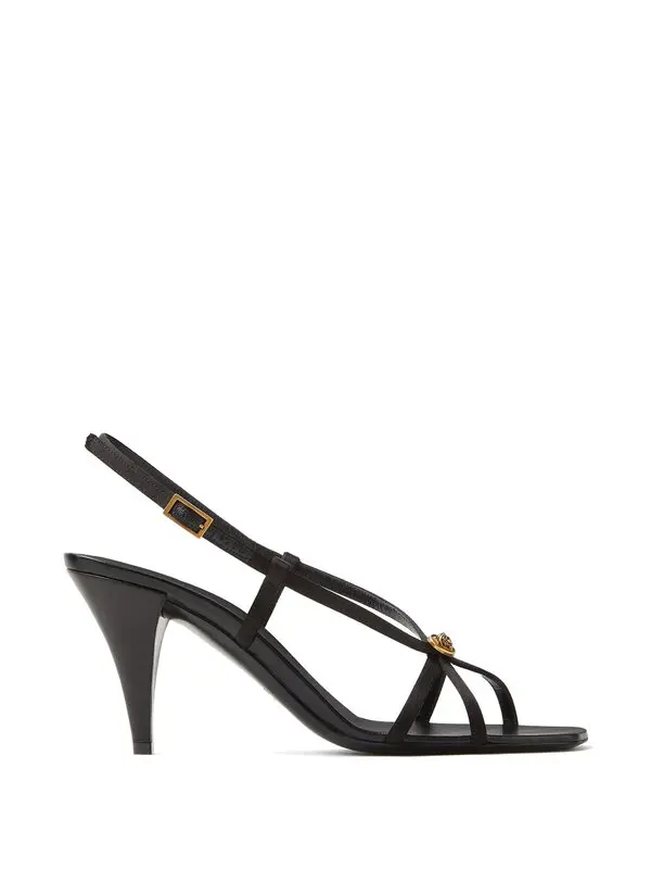Versace Valentina Satin Slingback Sandals 80mm