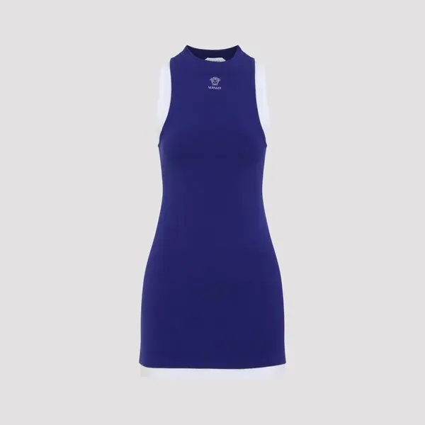Versace Versatile Cotton Mini Dress With Stretch Fit