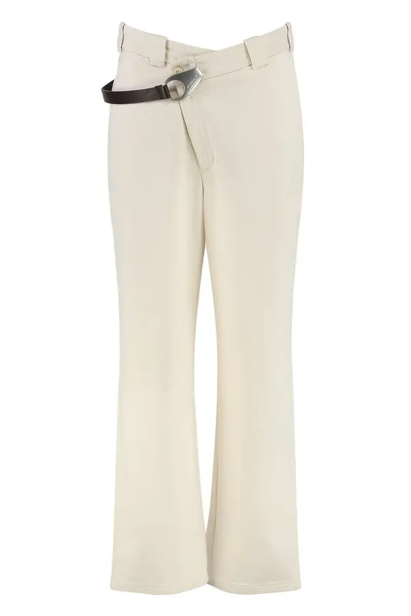 Pinko Paint Cotton Drill Trousers With Belt