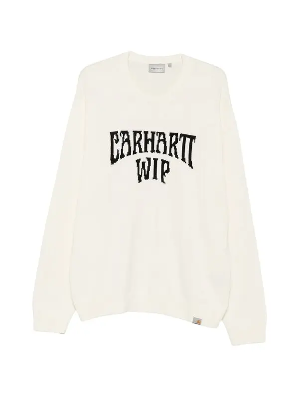 Carhartt Work In Progress Deck Crewneck Sweater With Inlaid Logo