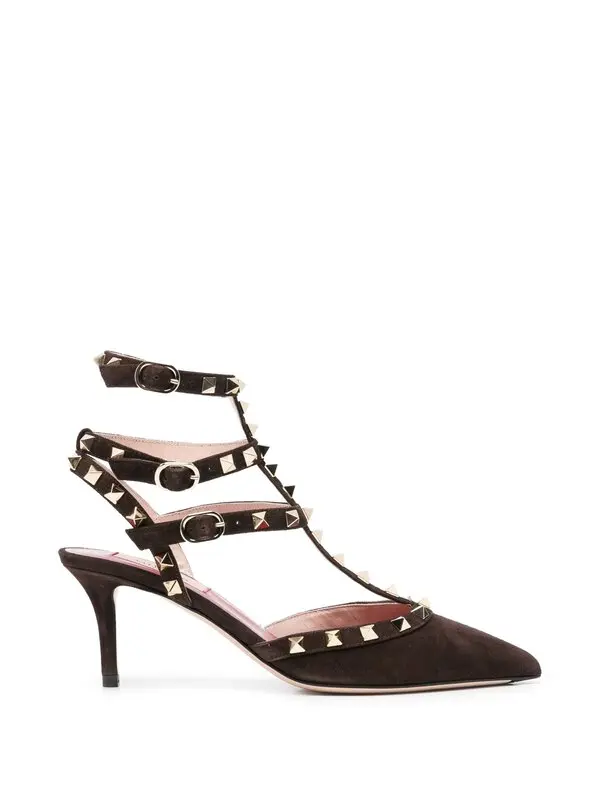 Valentino Garavani Rockstud Pointed Toe Pumps - Ebonybrown