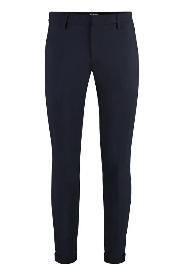 DONDUP Wool-blend Chino Pants With Roll-up Ankle Cuffs