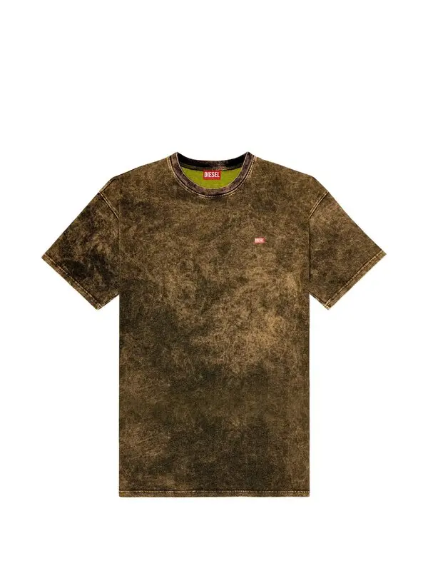 DIESEL® Crew Neck Short-sleeve Relaxed-fit Logo T-shirt - Verde